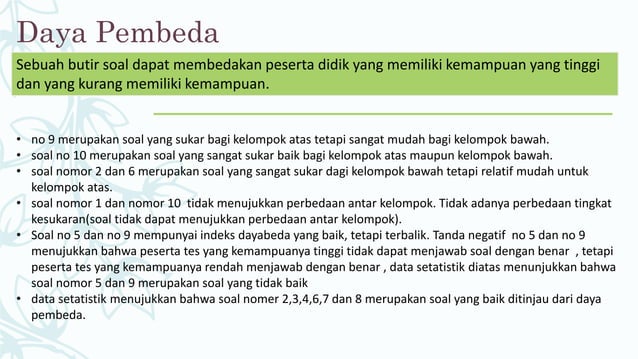 Evaluasi Pembelajaran (EP) - Jenis jenis validitas dan reliabilitas | PPTX
