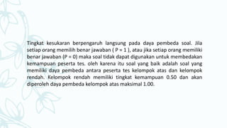 Evaluasi Pembelajaran (EP) - Jenis jenis validitas dan reliabilitas | PPTX