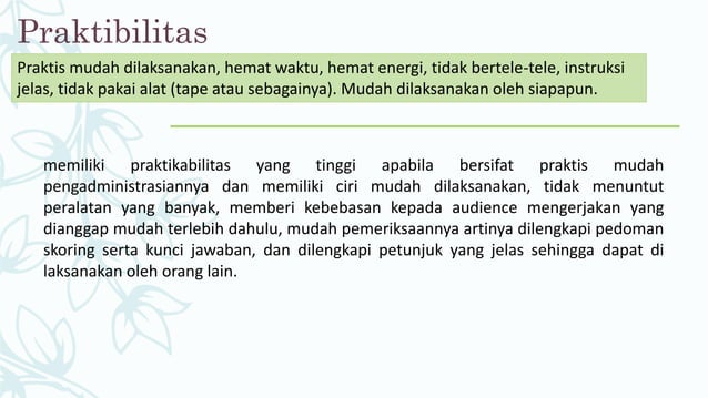 Evaluasi Pembelajaran (EP) - Jenis jenis validitas dan reliabilitas | PPTX