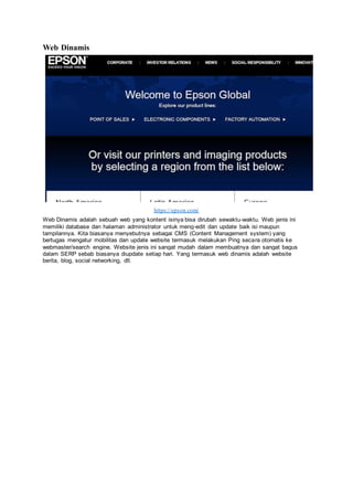 Jenis jenis web dan fungsinya | PDF