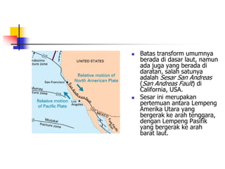 Jenis Batas Lempeng | PPTX
