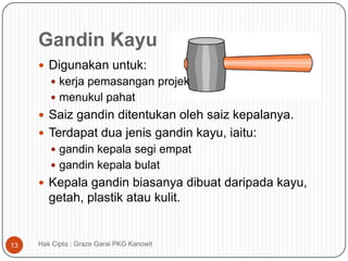 Jenis alatan tangan dan fungsinya | PPSX