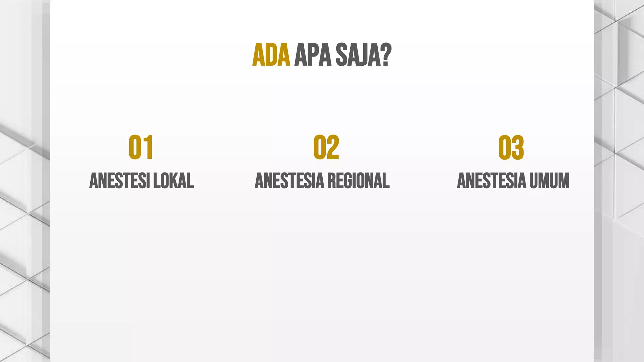 jenis-jenis anestesi | PPTX