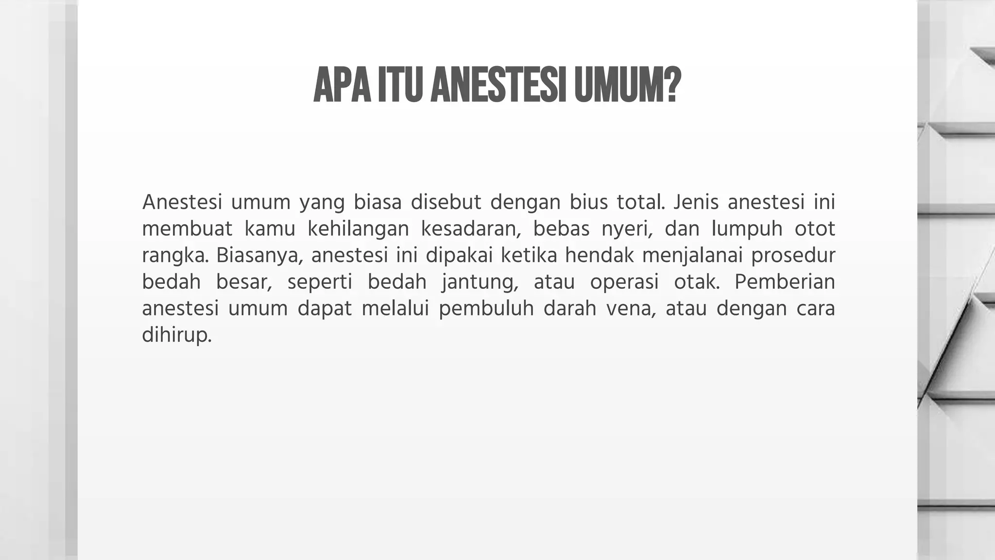 jenis-jenis anestesi | PPTX