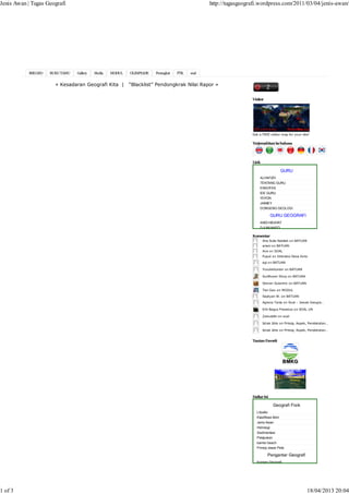 Jenis awan tugas geografi | PDF