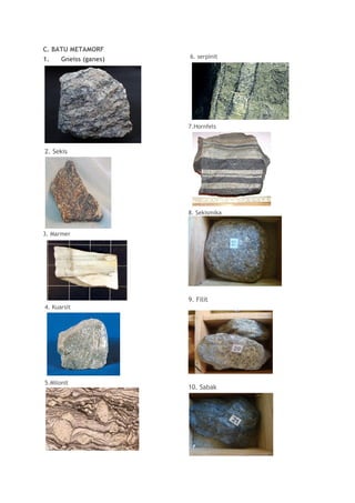 Jenis batuan | DOC