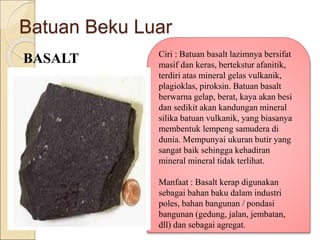 jenis batuan yang terdapat di dunia .ppt