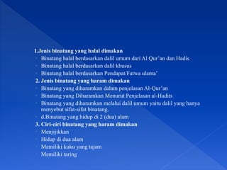 PPT JENIS BINATANG YANG HALAL DAN HARAM DIMAKAN | PPTX