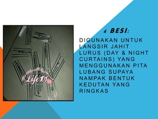 Jenis cangkuk dan hooks langsir | PPTX