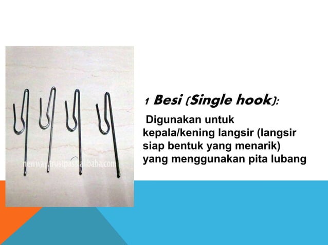 Jenis cangkuk dan hooks langsir | PPTX