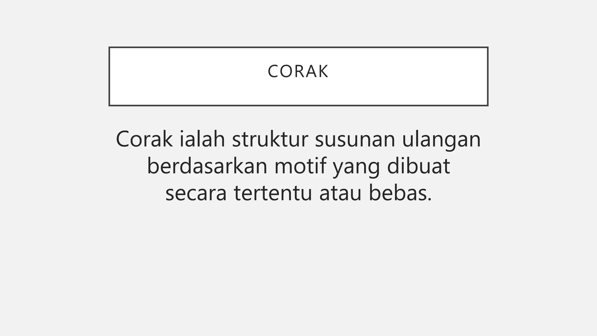 Jenis corak terancang | PPTX