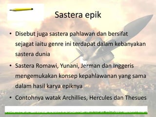 Jenis dan bentuk sastera istana | PPTX