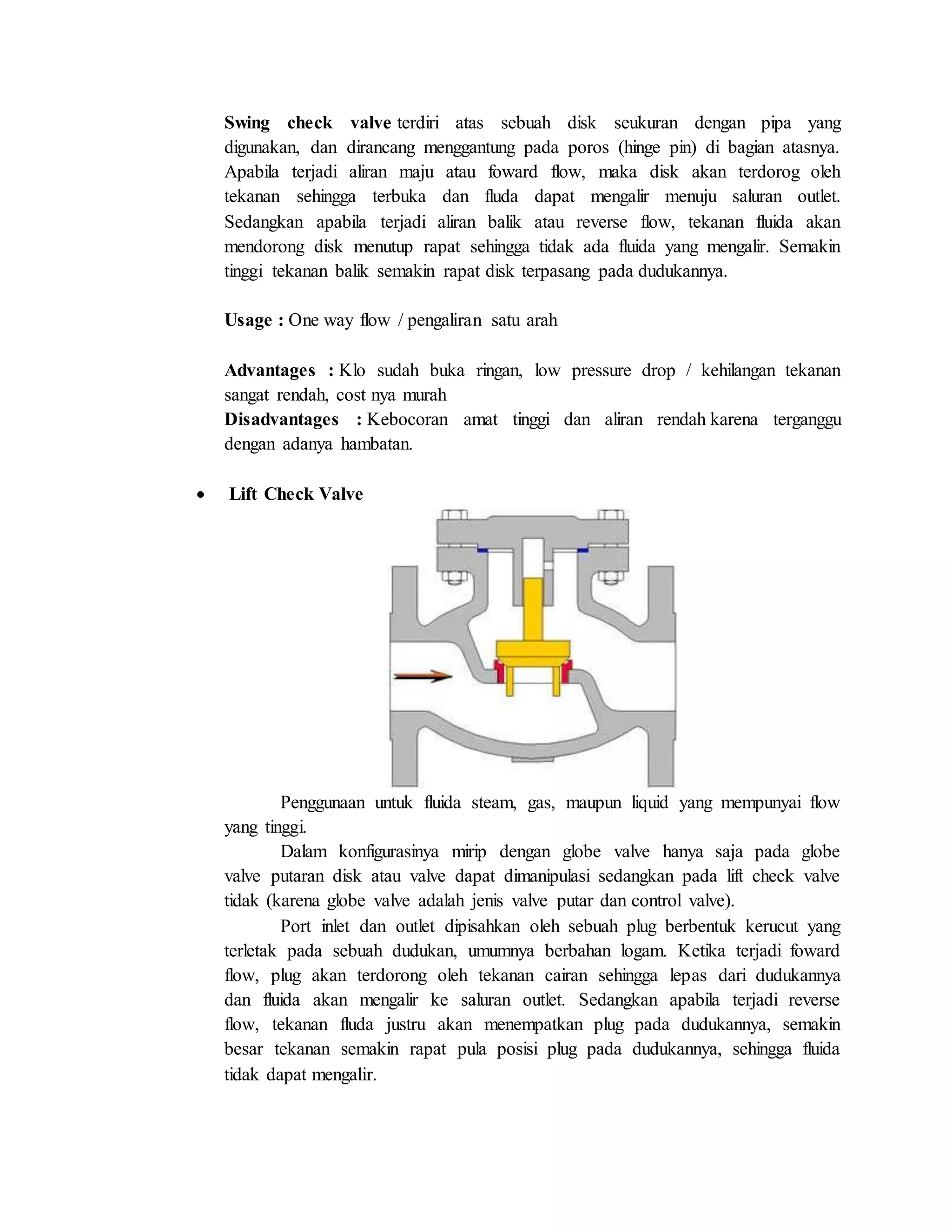 Jenis dan fungsi valve | DOCX