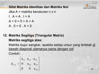 Jenis dan operasi matriks | PPT