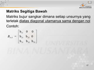 Jenis dan operasi matriks | PPT