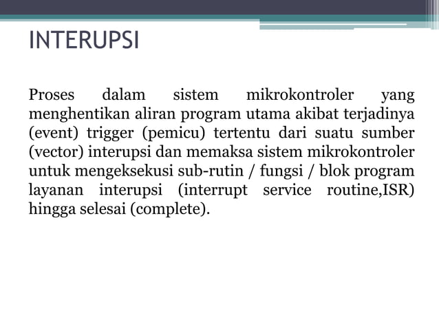 Jenis dan proses interupsi | PPTX