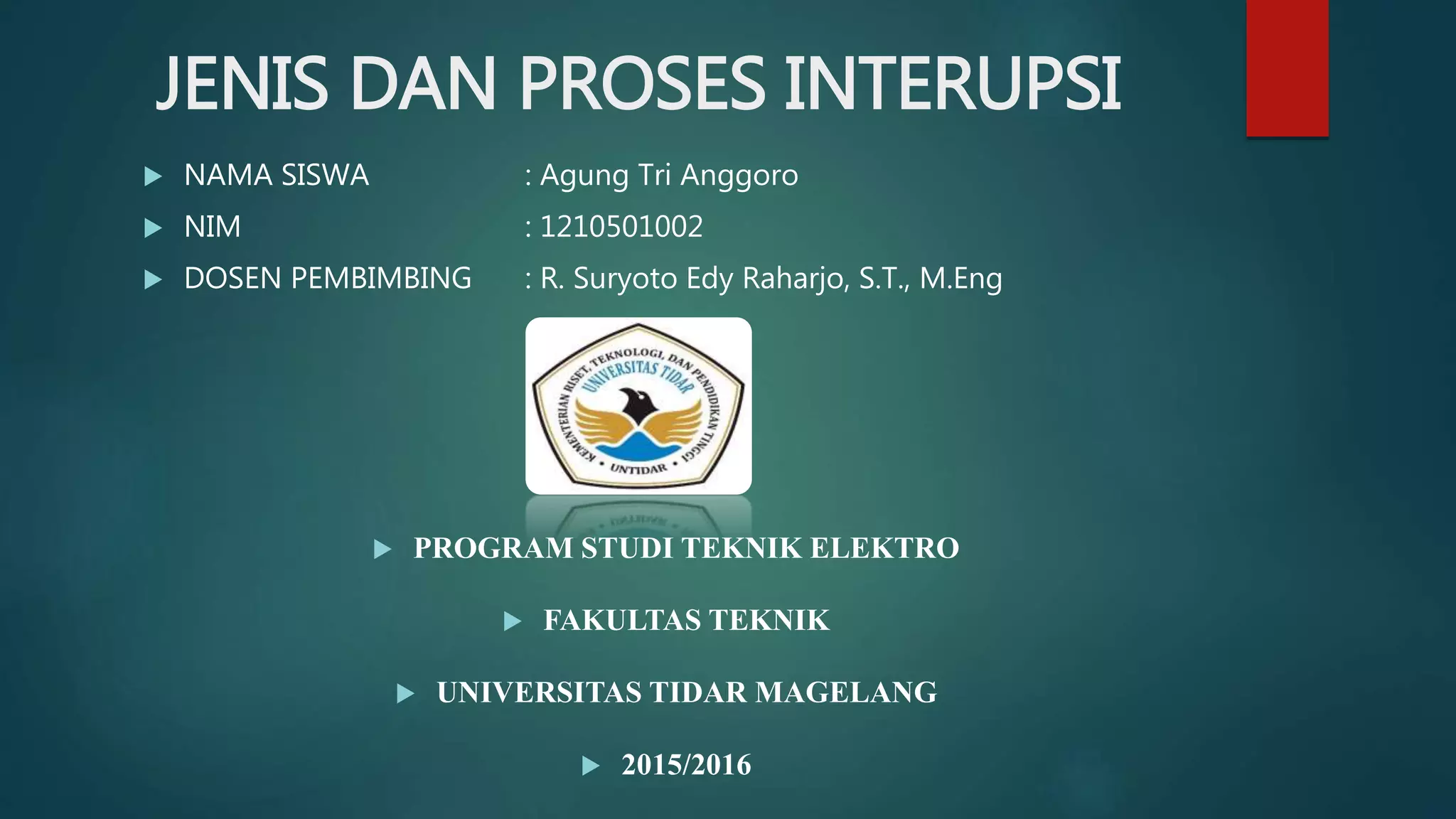 Jenis dan proses interupsi | PPT