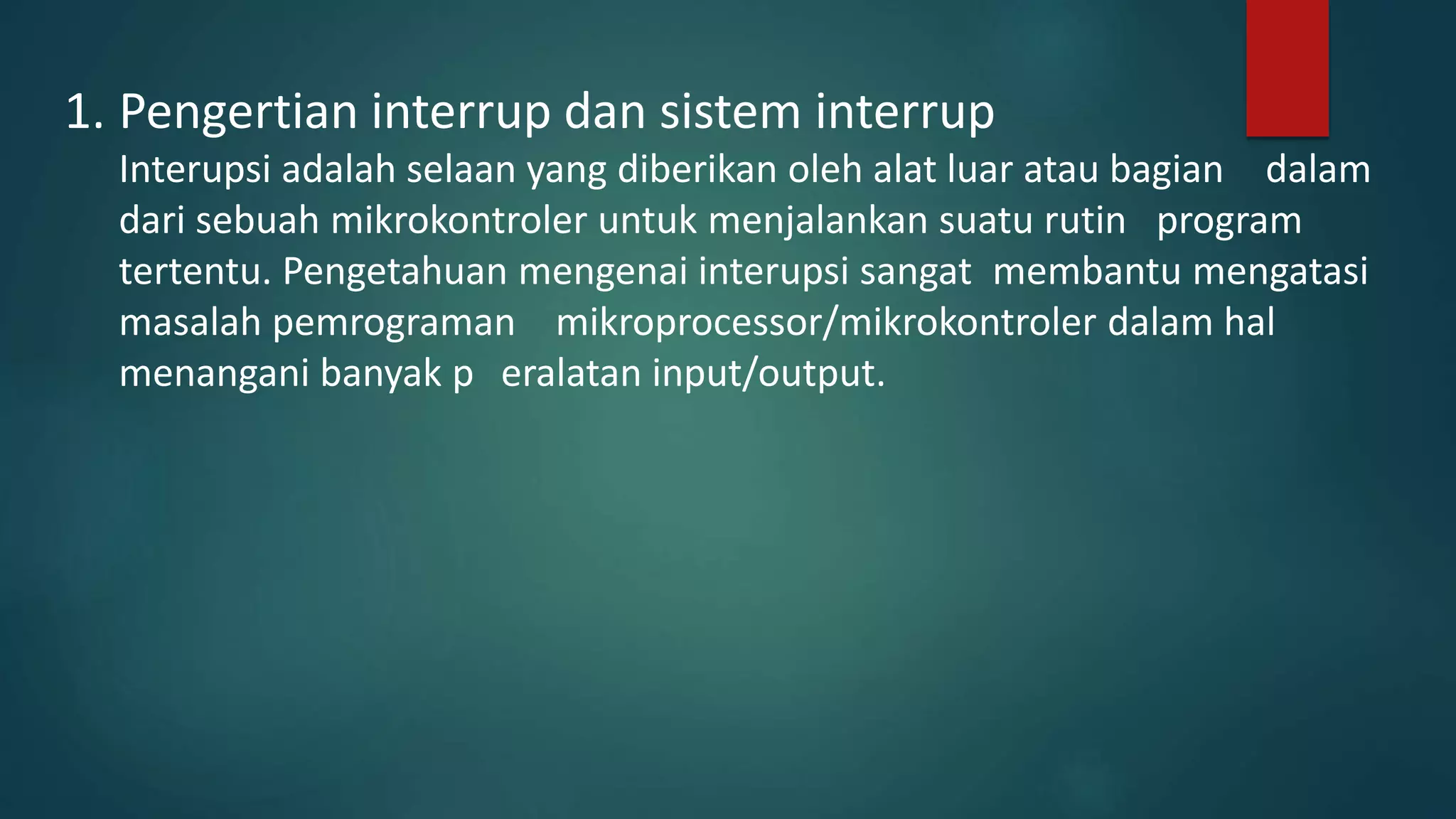 Jenis dan proses interupsi | PPTX