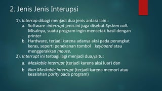 Jenis dan proses interupsi | PPTX