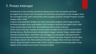 Jenis dan proses interupsi | PPTX