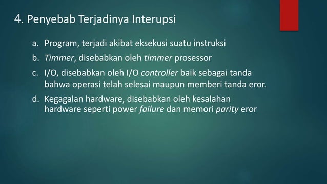 Jenis dan proses interupsi | PPT