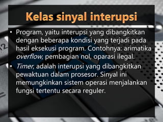 Jenis dan proses interupsi | PPTX