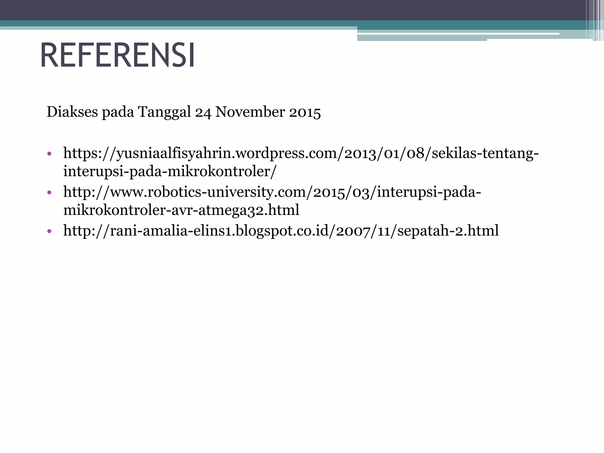 Jenis dan proses interupsi | PPTX