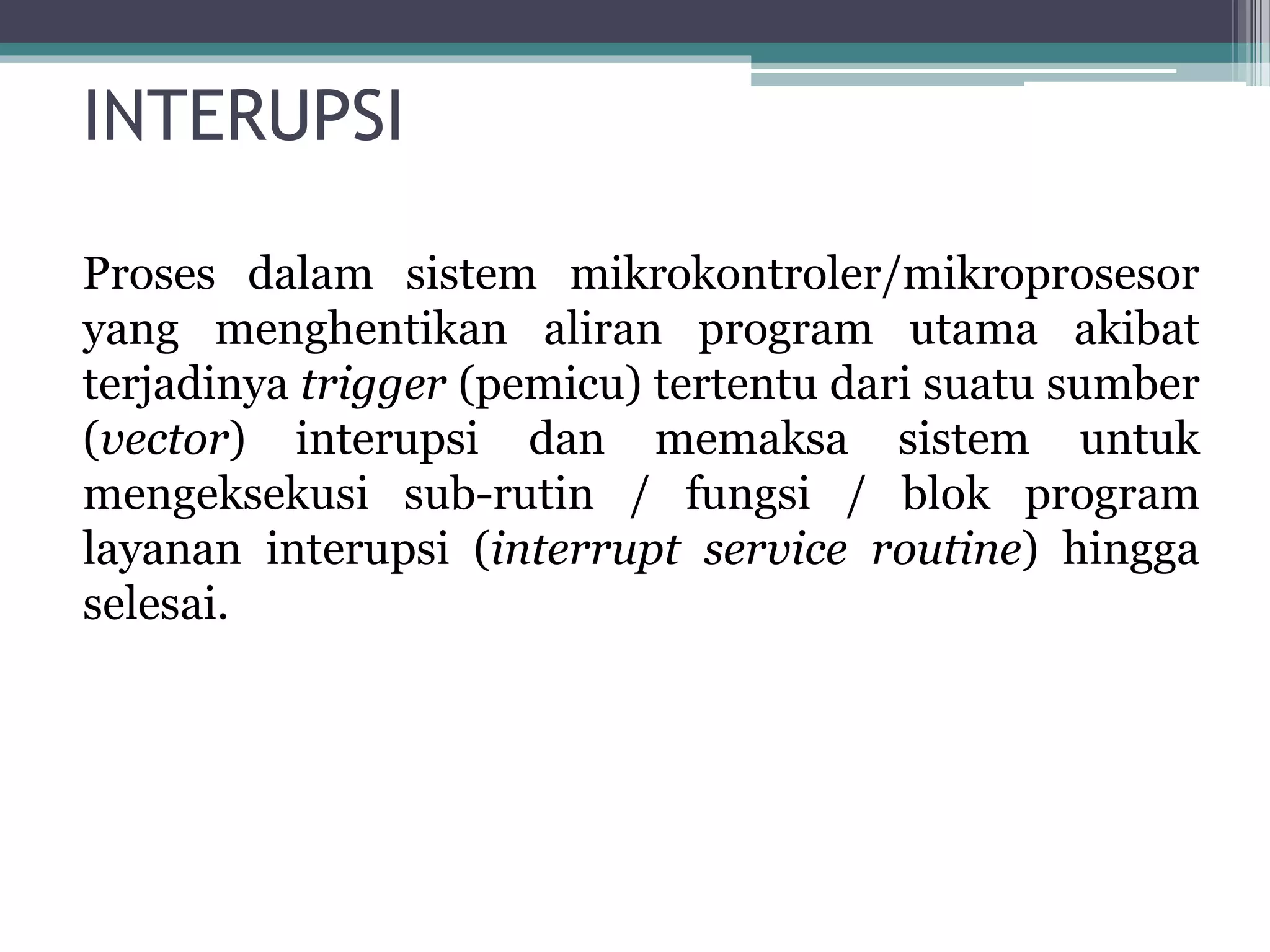 Jenis dan proses interupsi | PPTX