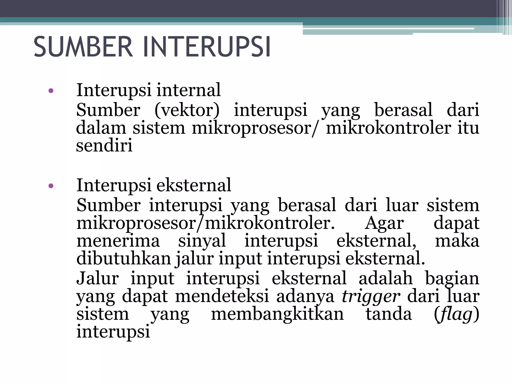 Jenis dan proses interupsi | PPTX