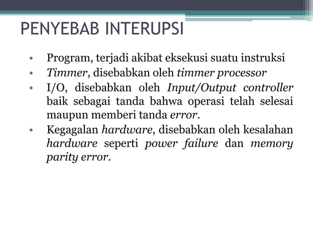 Jenis dan proses interupsi | PPT