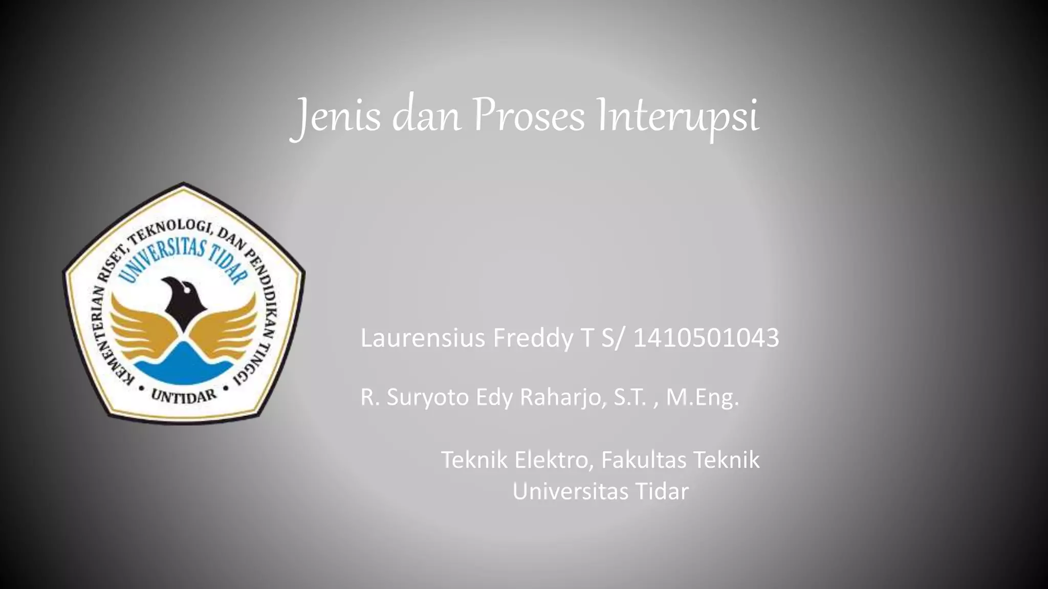 Jenis dan proses interupsi | PPTX