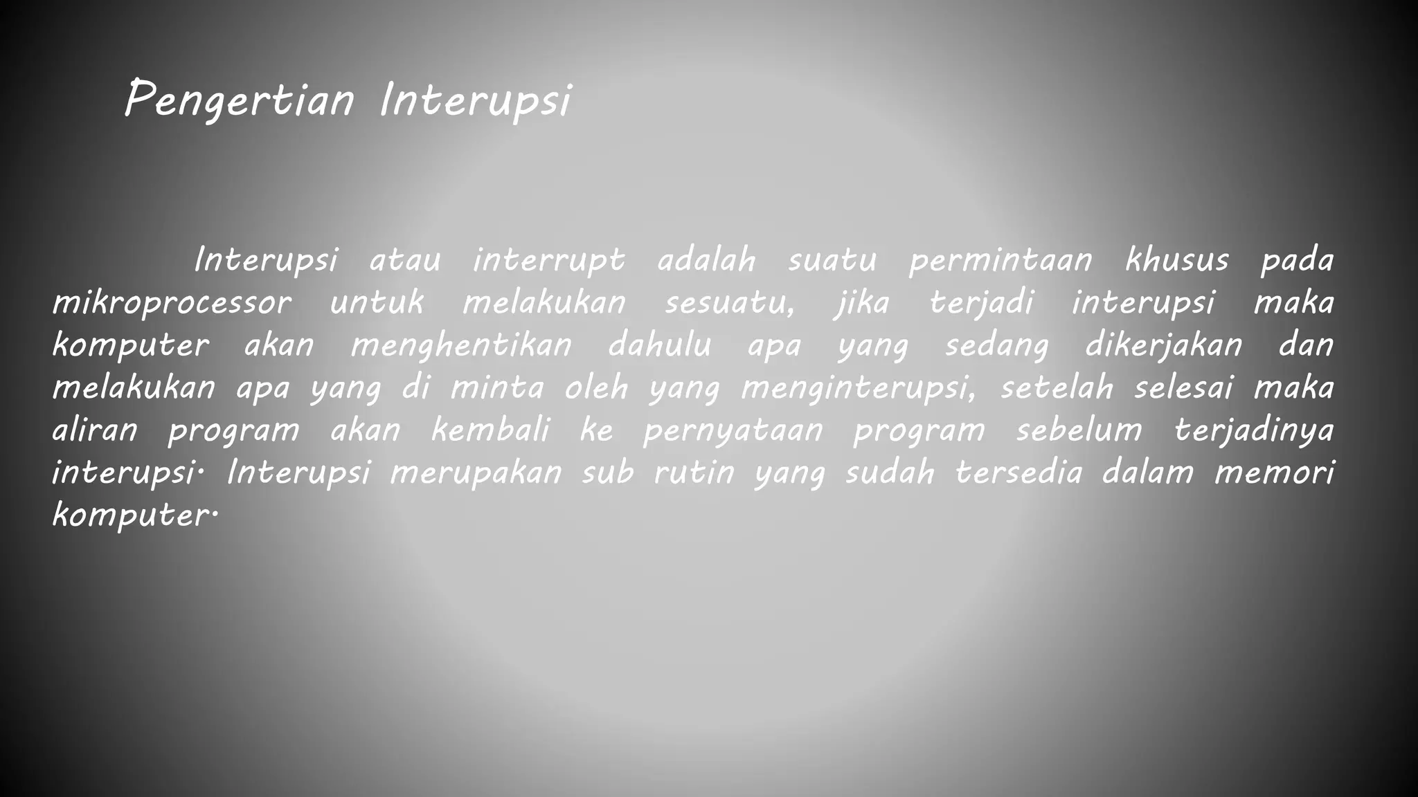 Jenis dan proses interupsi | PPTX