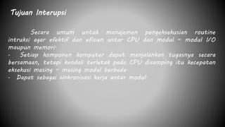 Jenis dan proses interupsi | PPTX