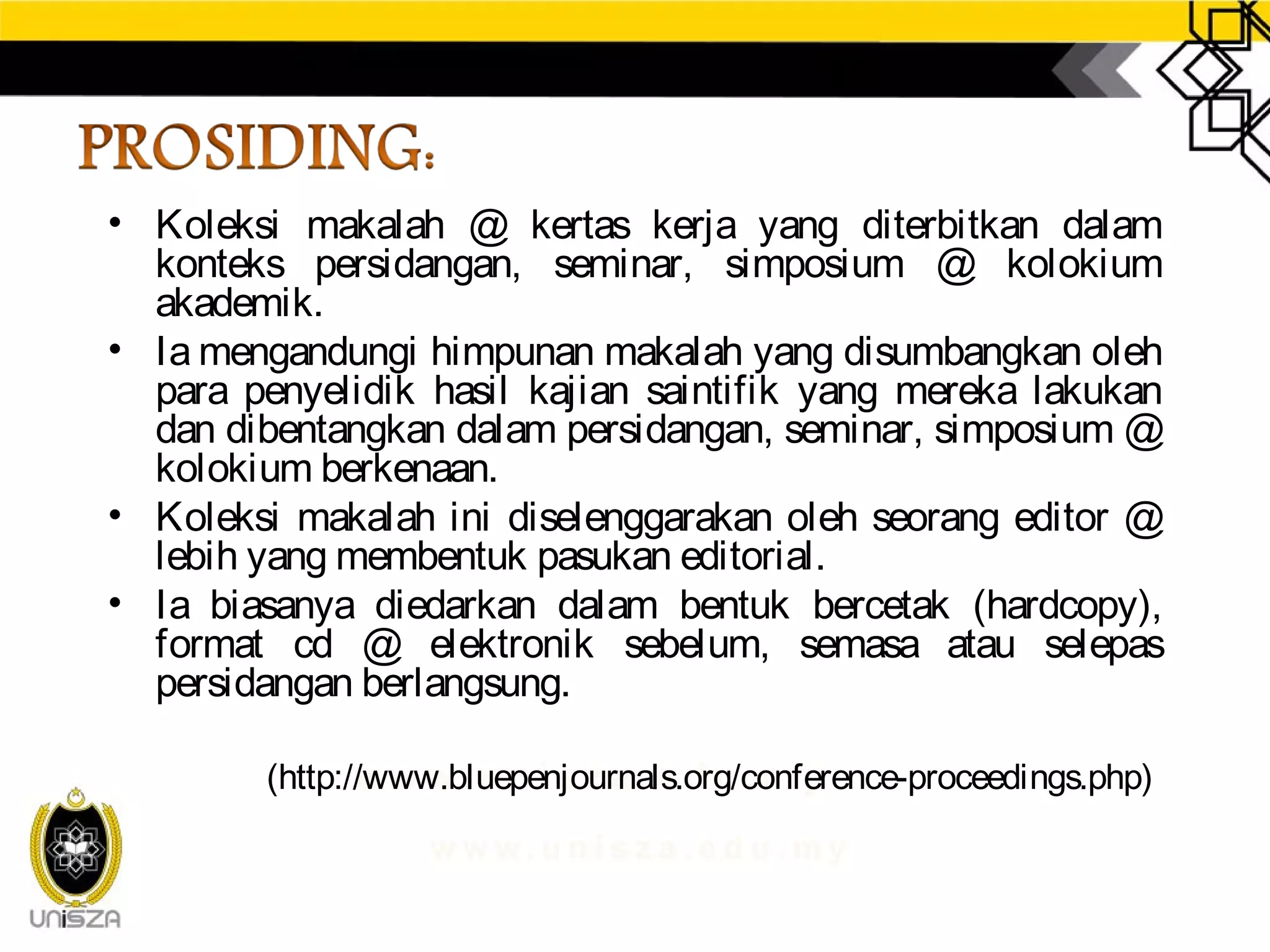 SYD 12103 Asas Penulisan Ilmiah: Jenis dan Struktur Penulisan Ilmiah | PPT