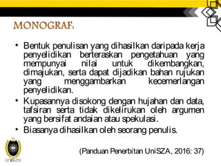 SYD 12103 Asas Penulisan Ilmiah: Jenis dan Struktur Penulisan Ilmiah | PPT