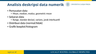 kuliah biostatistik: jenis data dan analisis deskriptif data ...