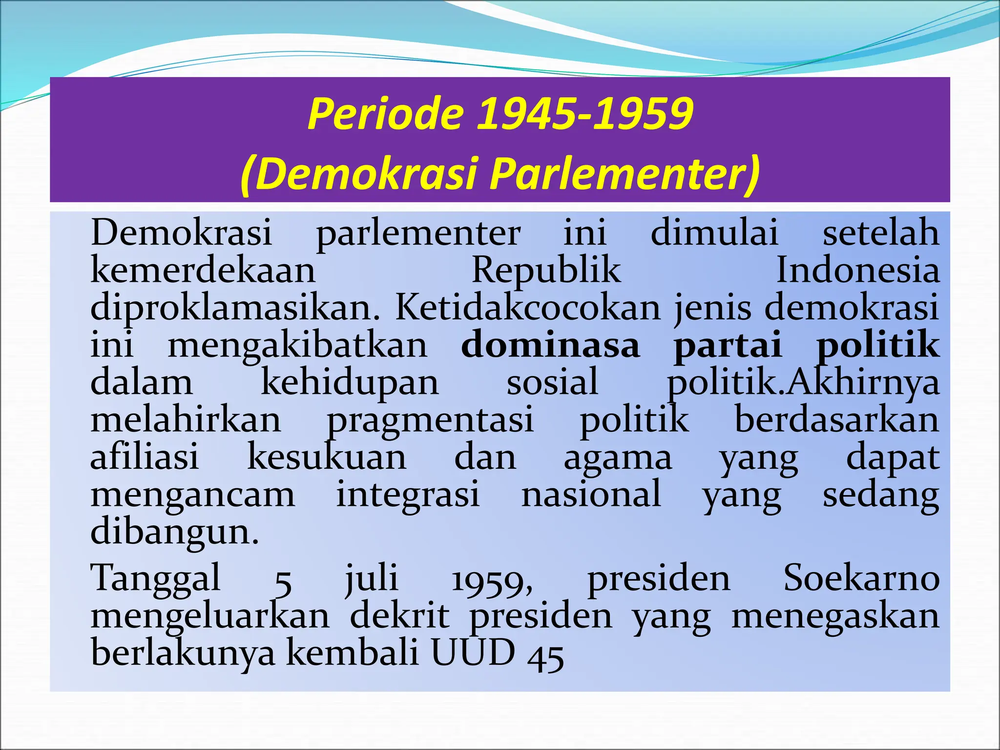 Jenis jenis demokrasi di Indonesia mulai dari awal | PPT
