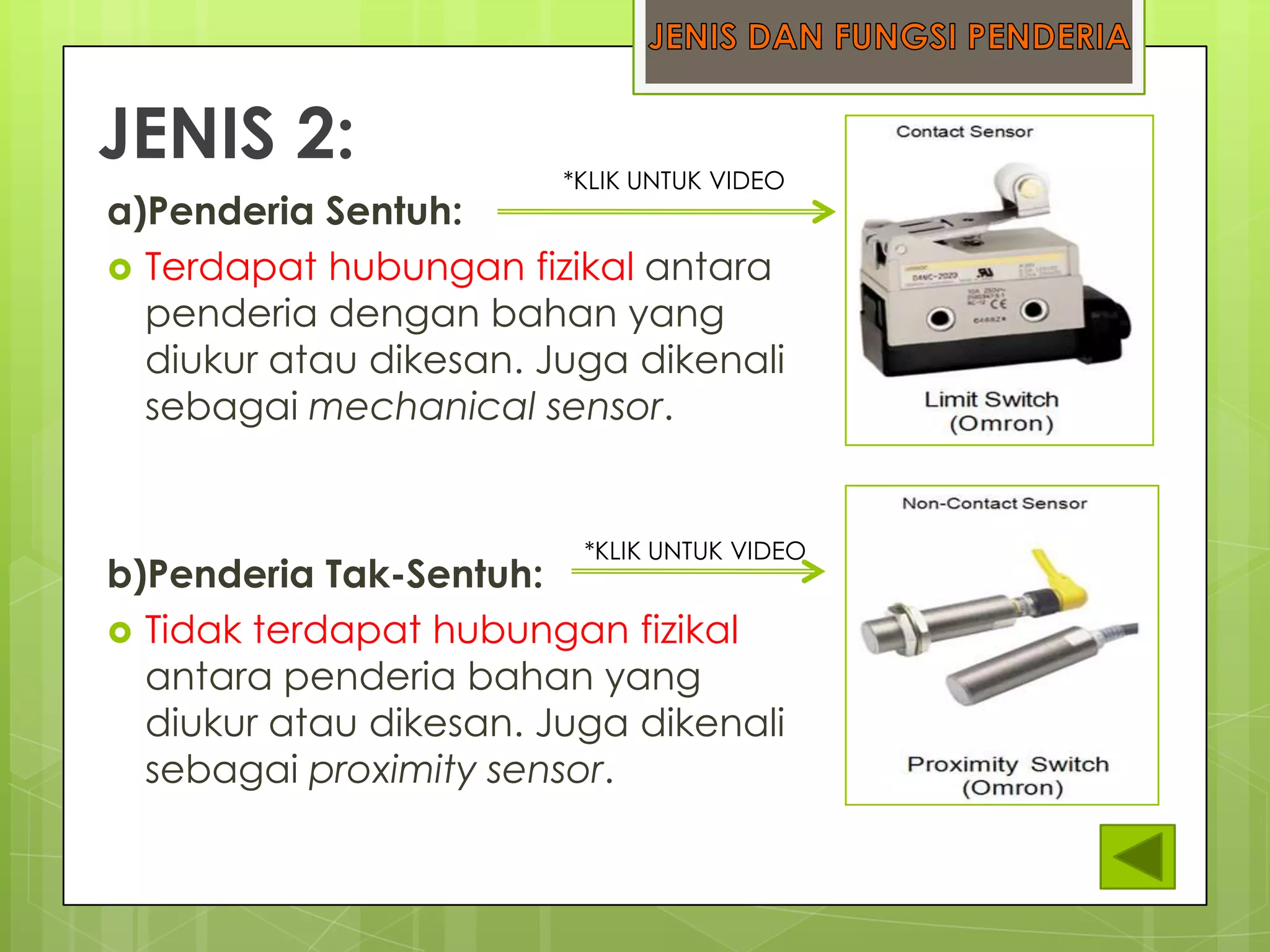 Jenis & fungsi sensor | PPTX