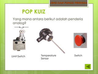 Jenis & fungsi sensor | PPTX