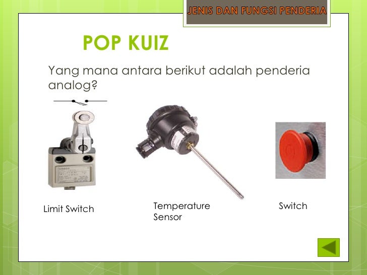 Jenis & fungsi sensor