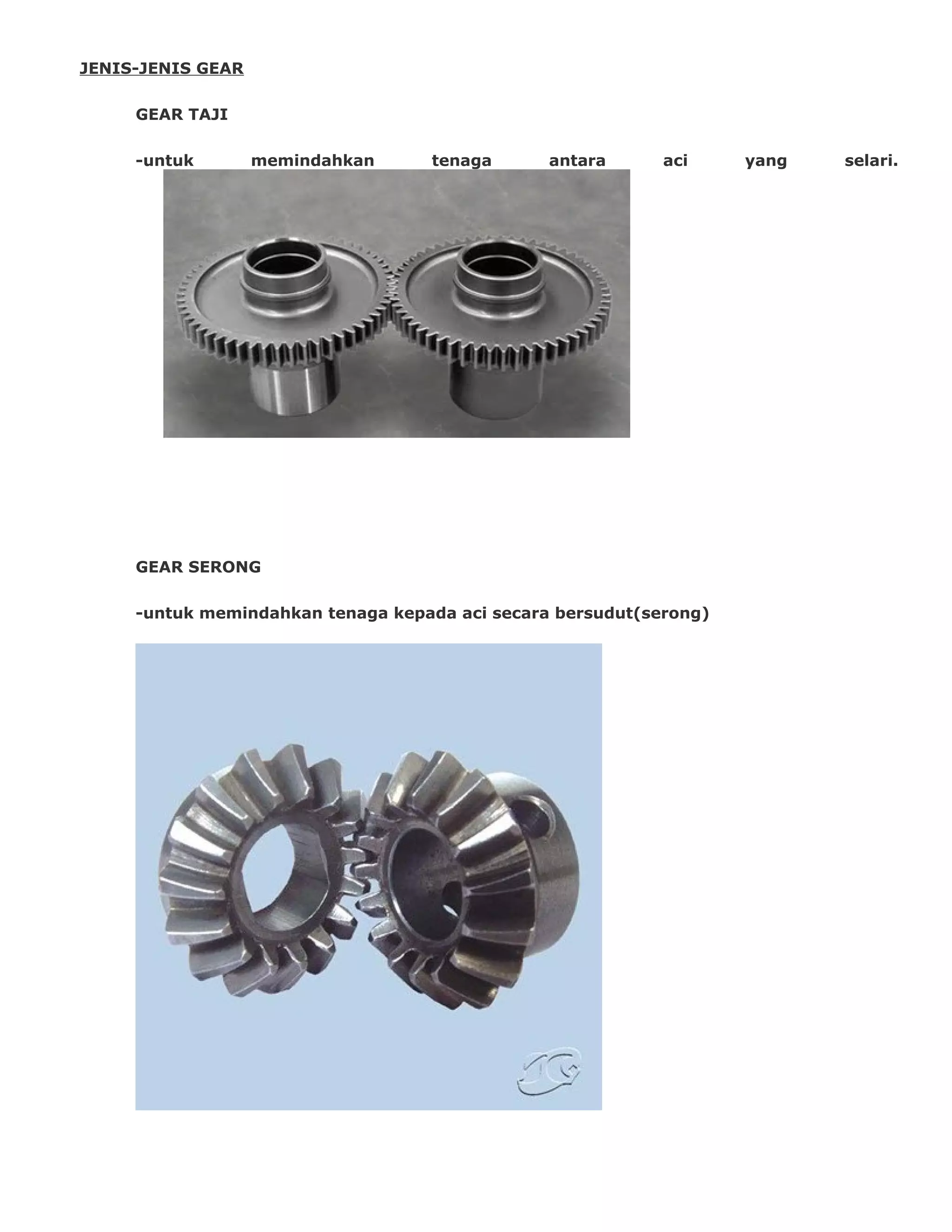 Jenis gear t1 | PDF