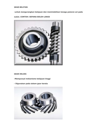 Jenis gear t1 | PDF