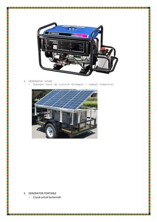 Jenis generator set | DOCX