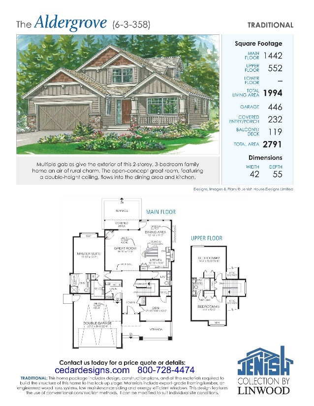 Cedar Custom Homes Plans Traditional