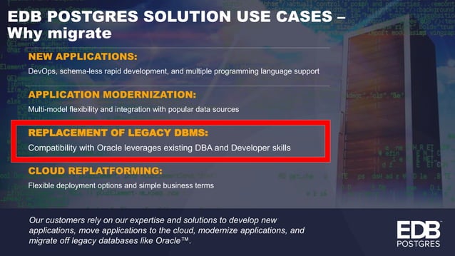 Sponsored Talk @ PGConf APAC 2018 - Migrating Oracle to EDB Postgres ...