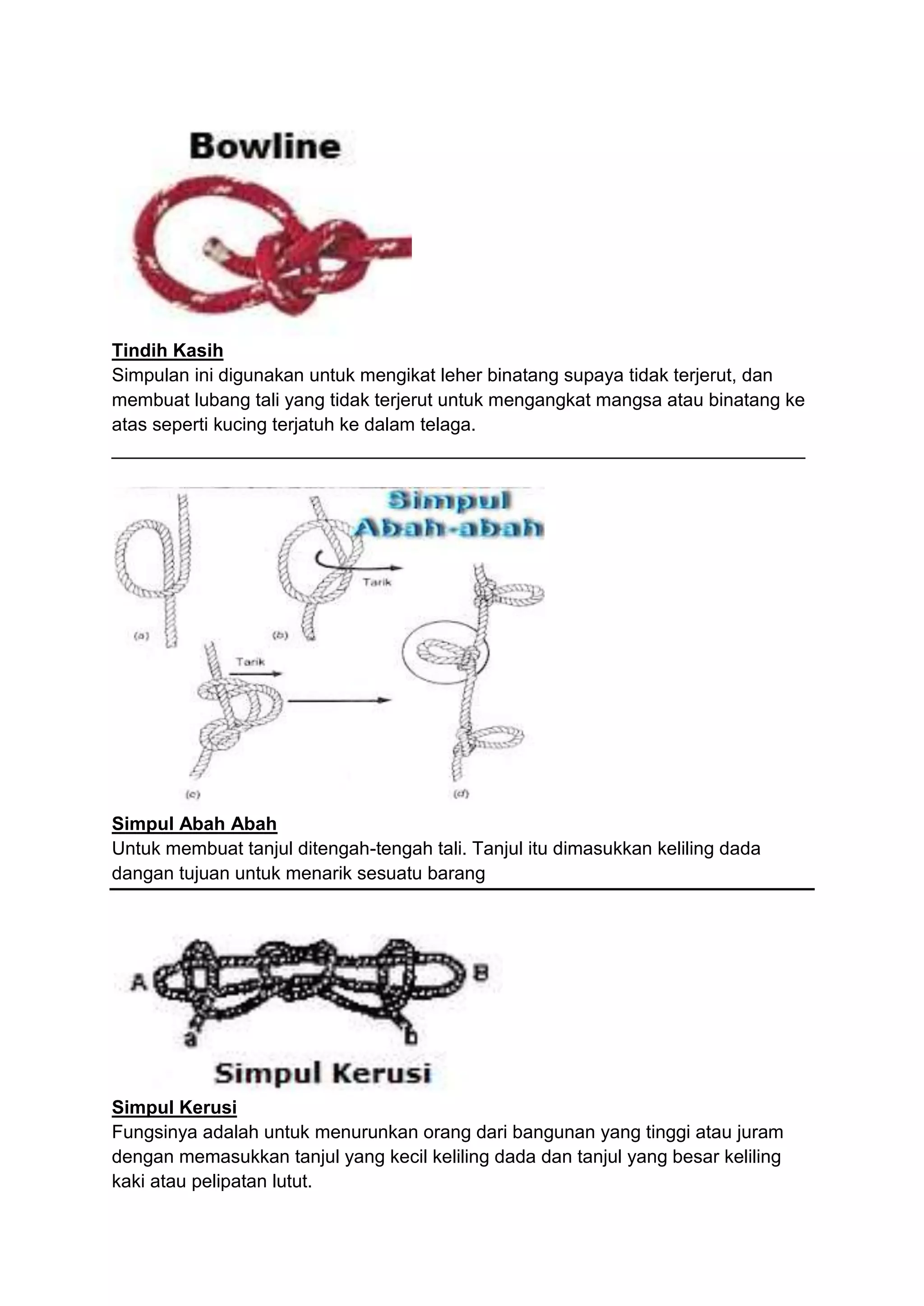 Jenis ikatan dan simpulan | DOCX
