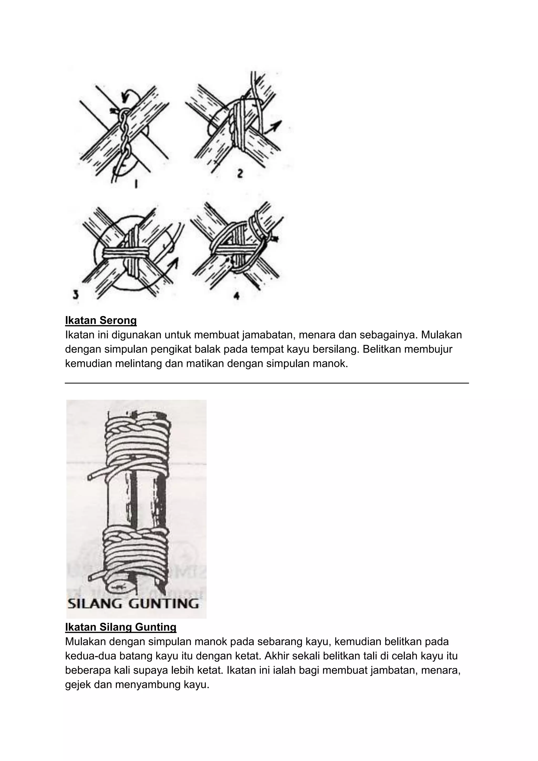 Jenis ikatan dan simpulan | DOCX