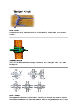 Jenis ikatan dan simpulan | DOCX