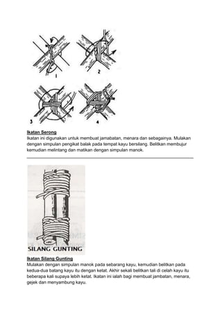 Jenis ikatan dan simpulan | DOCX