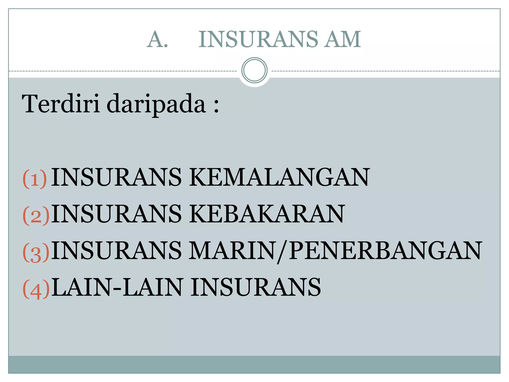 Perdagangan Tingkatan 5 (Jenis insurans) | PPTX